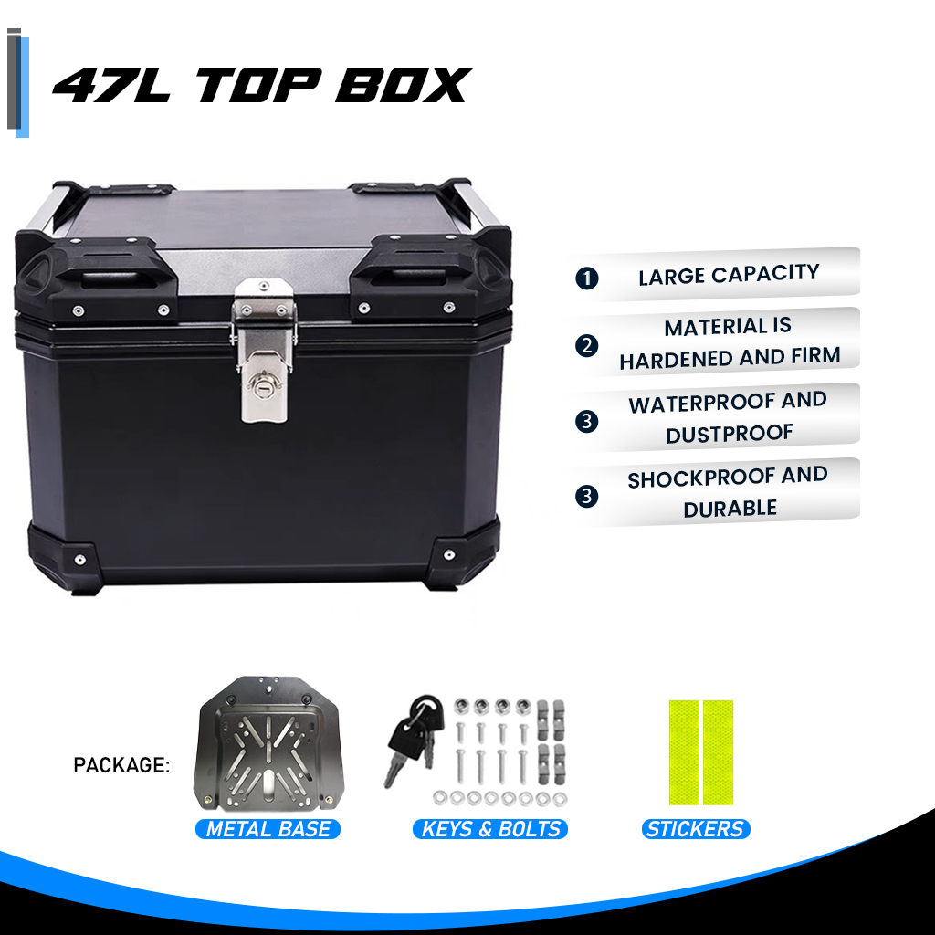 Heavy Duty Universal Motorcycle Box Suit Luggage Rear Tail Box Top Box ...