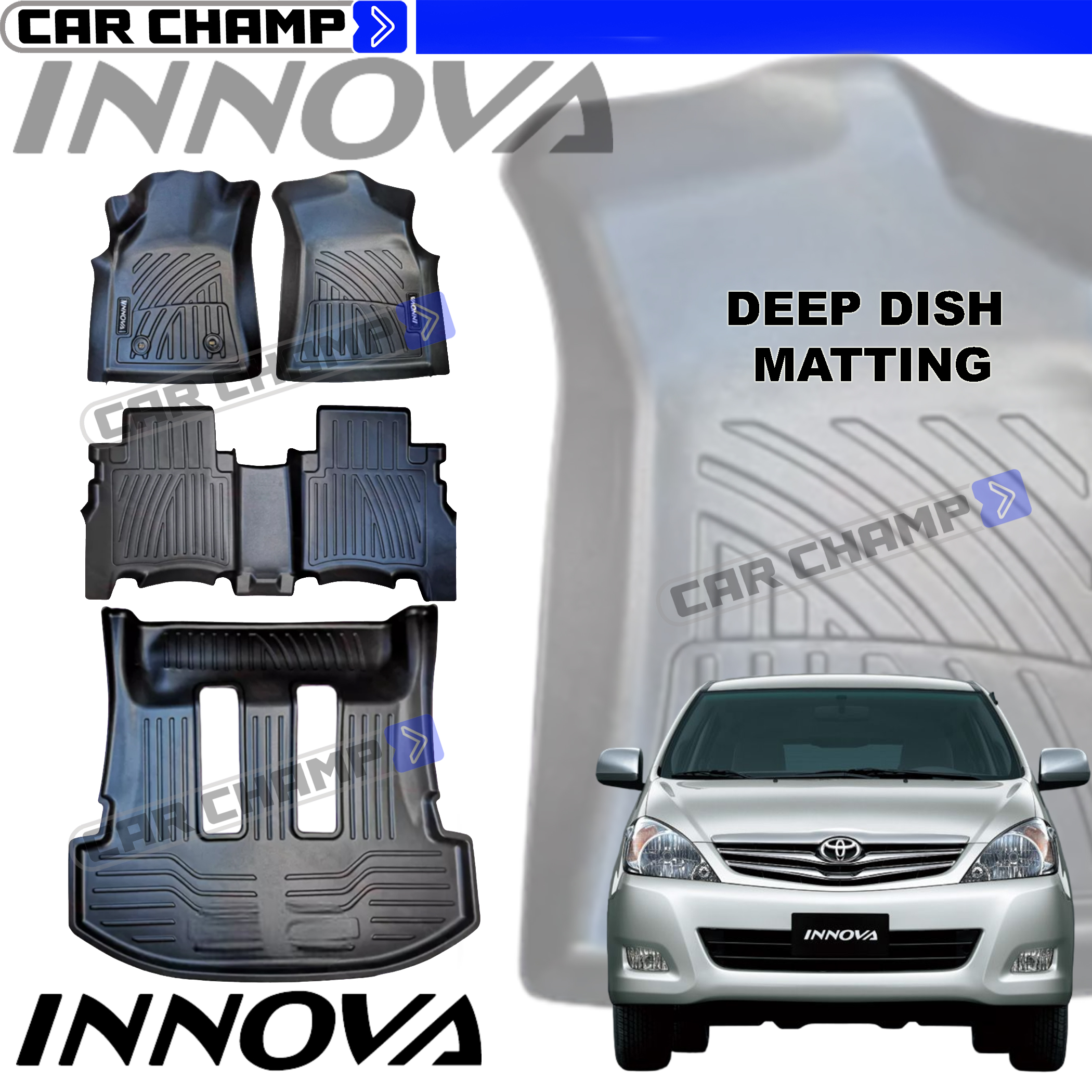 Toyota Innova 2005 to 2015 OEM EXCELLENT Deep Dish Matting [ V1/V2 ...