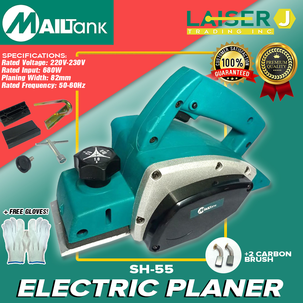 MailTank Electric Planer 680W SH-55 + Gloves •100% Genuine MailTank ...