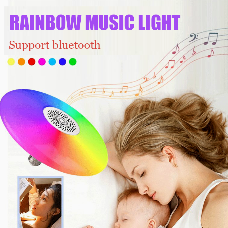 Dreamy colorful ufo LED Music Ceiling Light with Bluetooth Speaker 24W ...