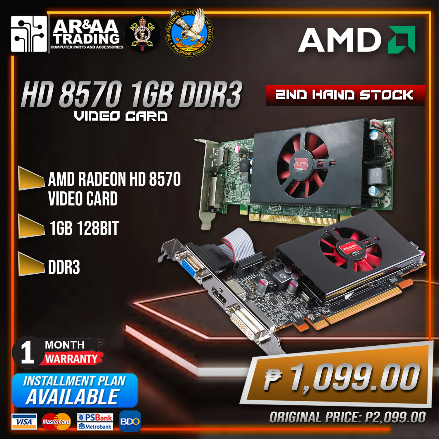 Video Card AMD Radeon HD 8570 1GB 128bit DDR3 | Lazada PH