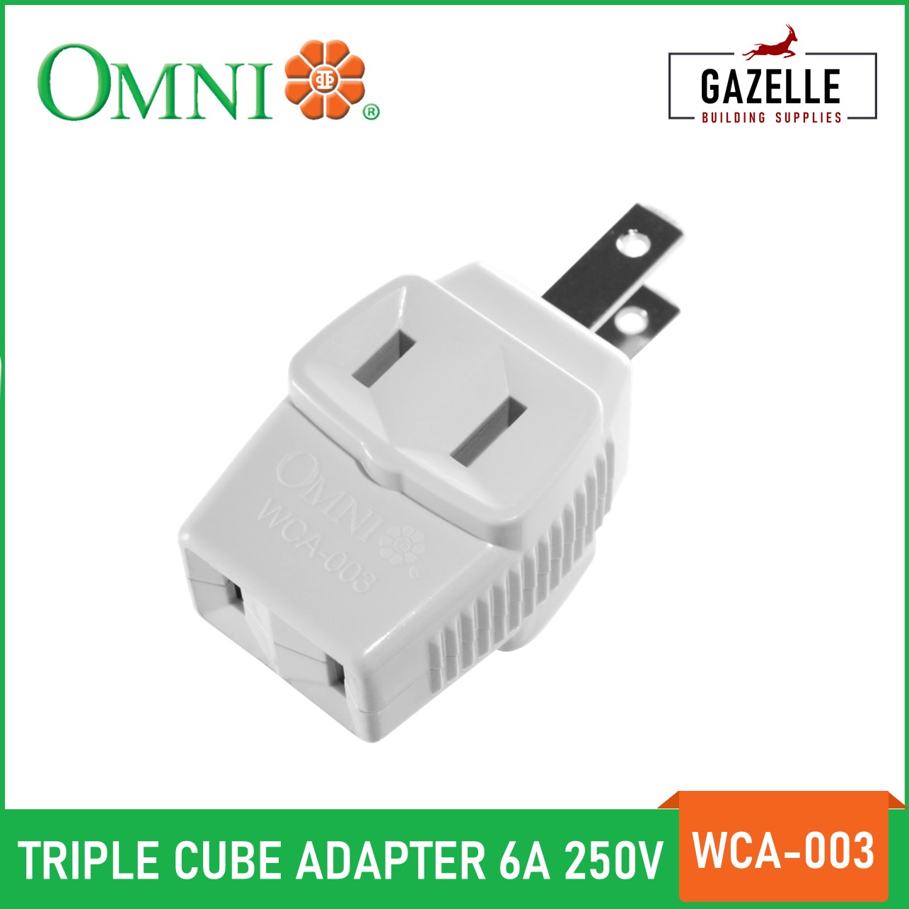 Omni Triple Cube Adapter Plug Adapter Outlet Adapter Socket Adapter ...