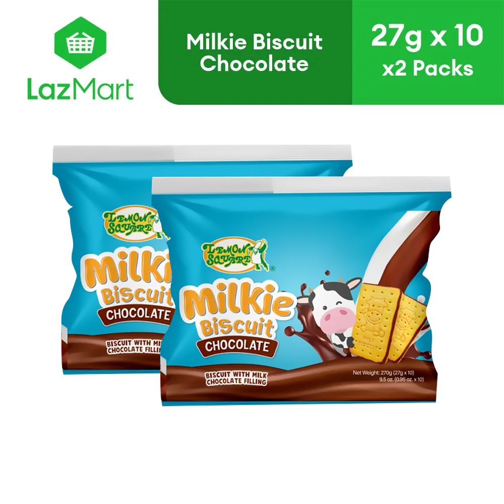 Lemon Square Milkie Biscuit Chocolate 27g x 10 - Pack of 2s | Lazada PH