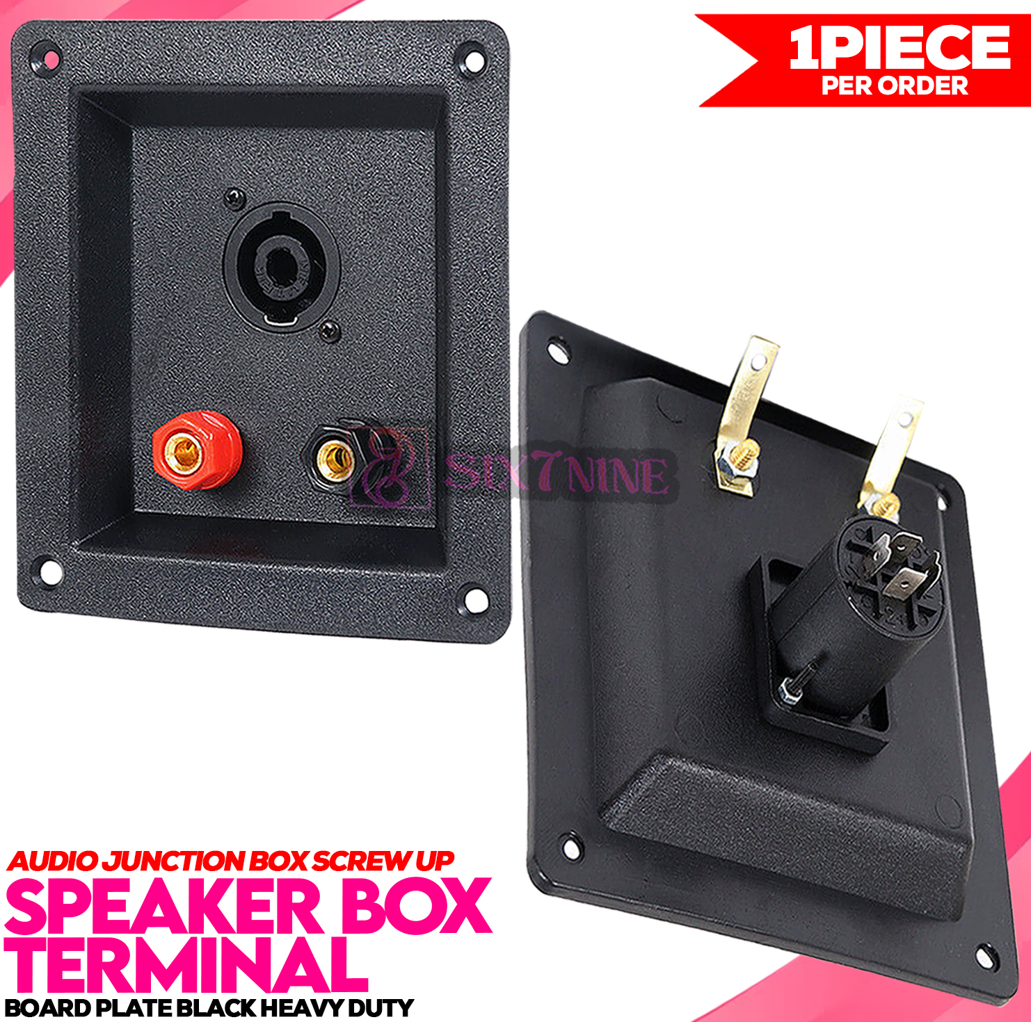 1pc Audio Junction Box Screw Clip Speaker Box Terminal Board Plate ...