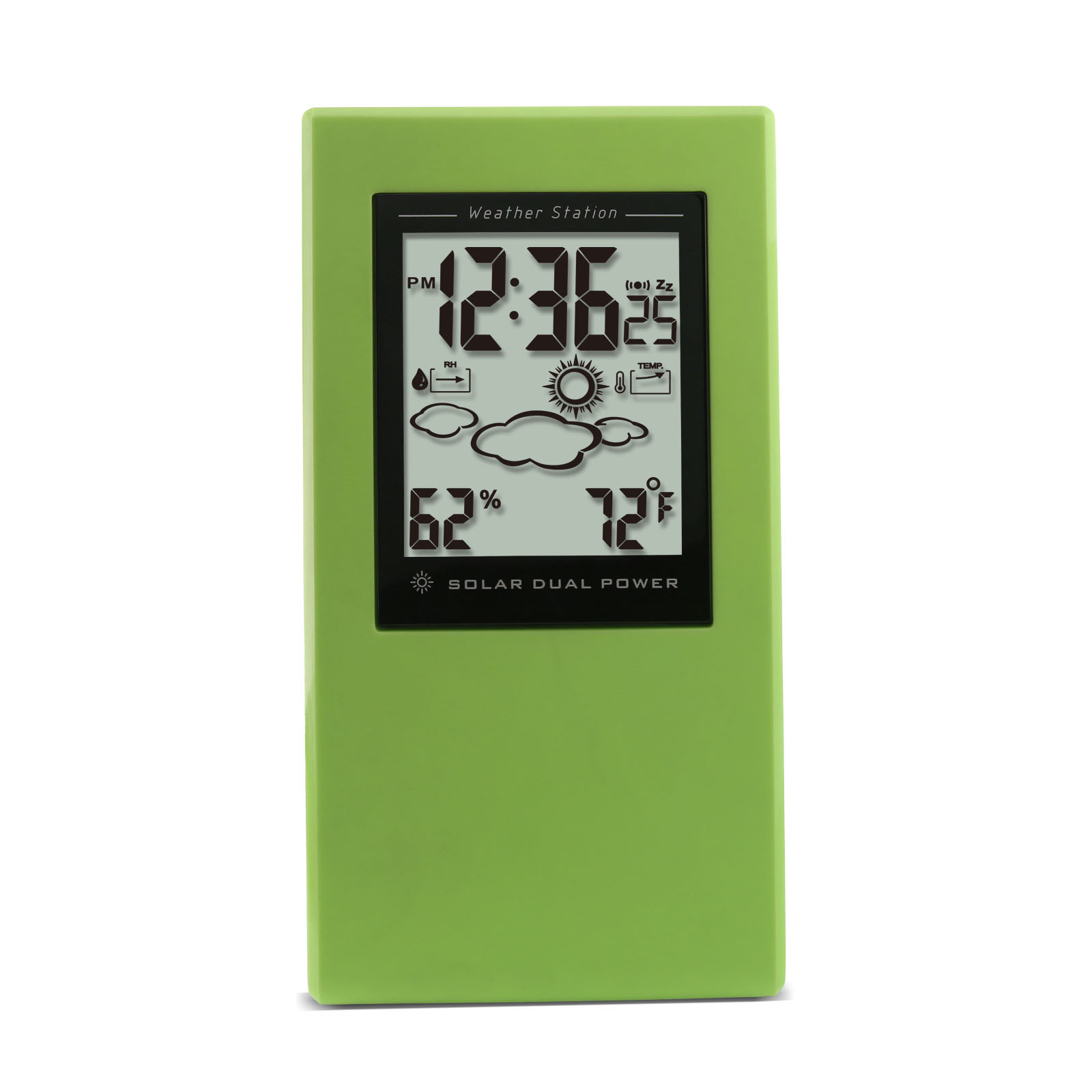 Clock solar clock weather forecast temperature and humidity solar cell ...