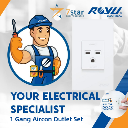 Royu Wide Series Outlet 1,2,3 gang and Duplex Universal Outlet w ...