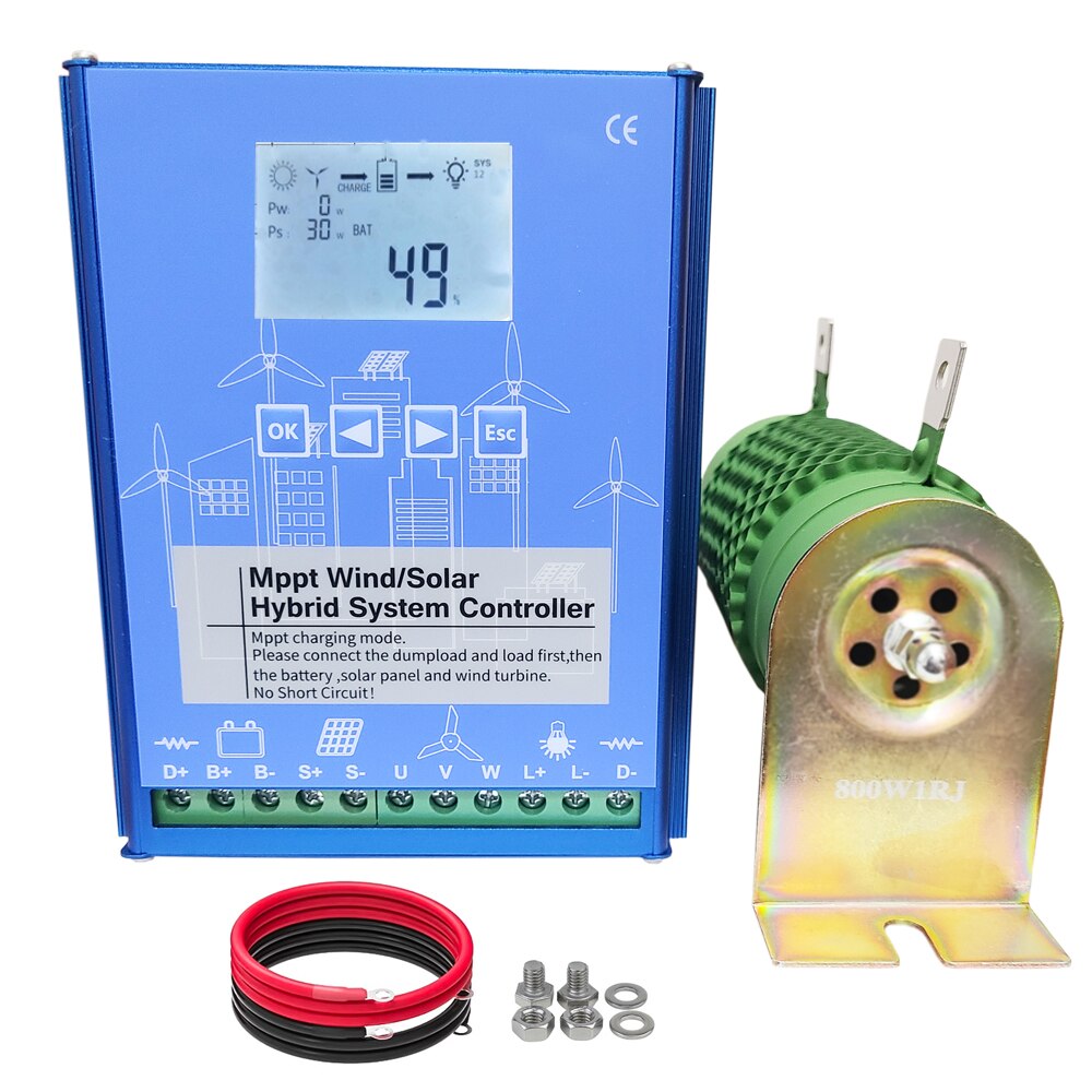 1200W 1400W 2000W 2800W Hybrid Wind Solar System Controller MPPT Wind ...