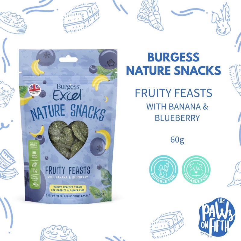 Explosive models Burgess Excel Nature Snacks 60g for Small Pets | Lazada PH