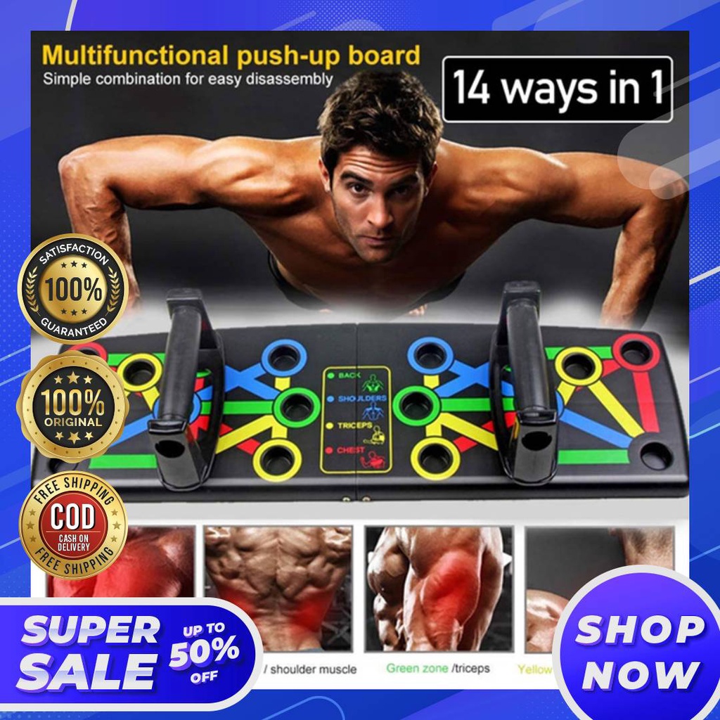 Your Deals Original Portable Ultra Push 14 in 1 System Push-up Bracket ...