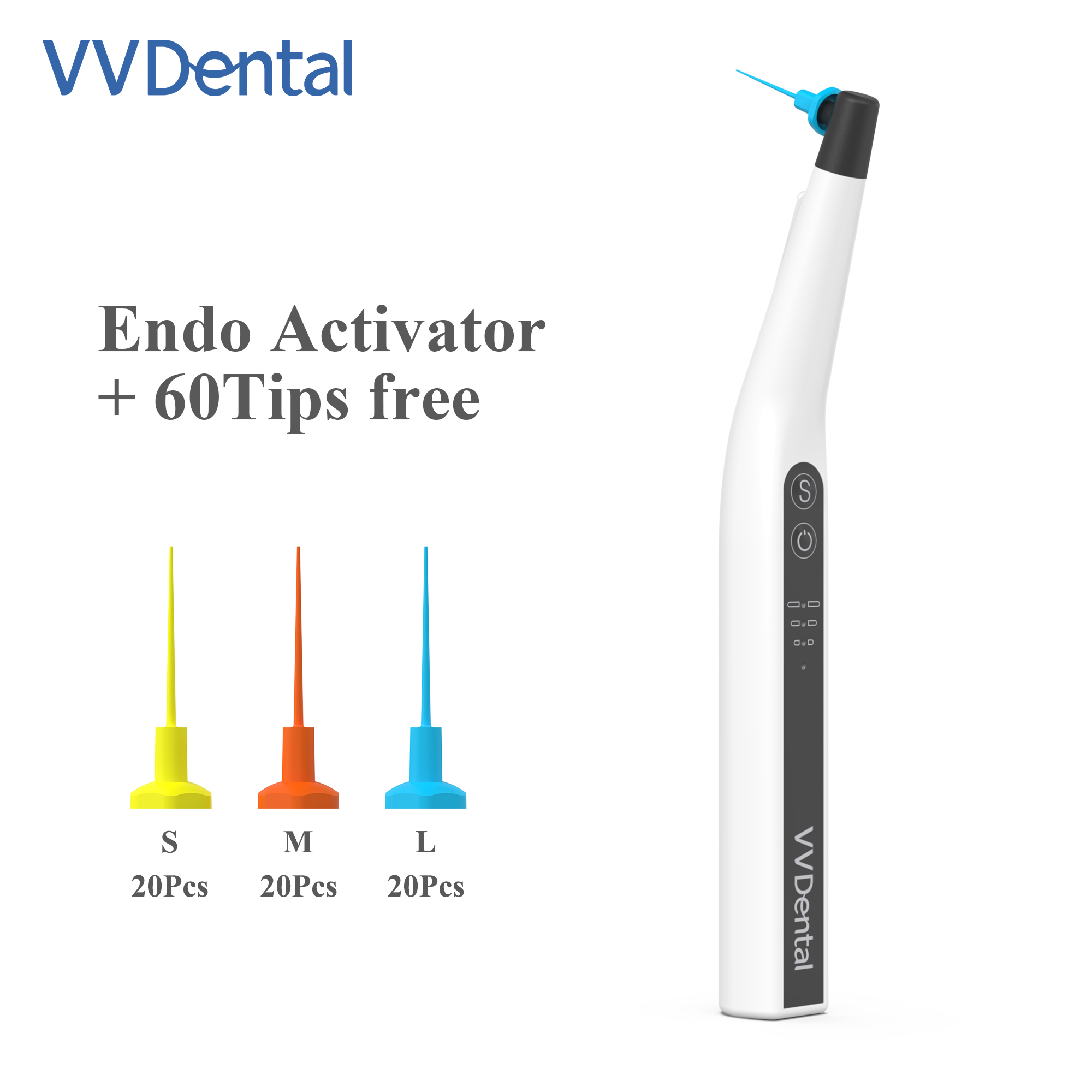 VVDental Sonic Irrigator Tips Endo Activator With LED Light For Dental ...