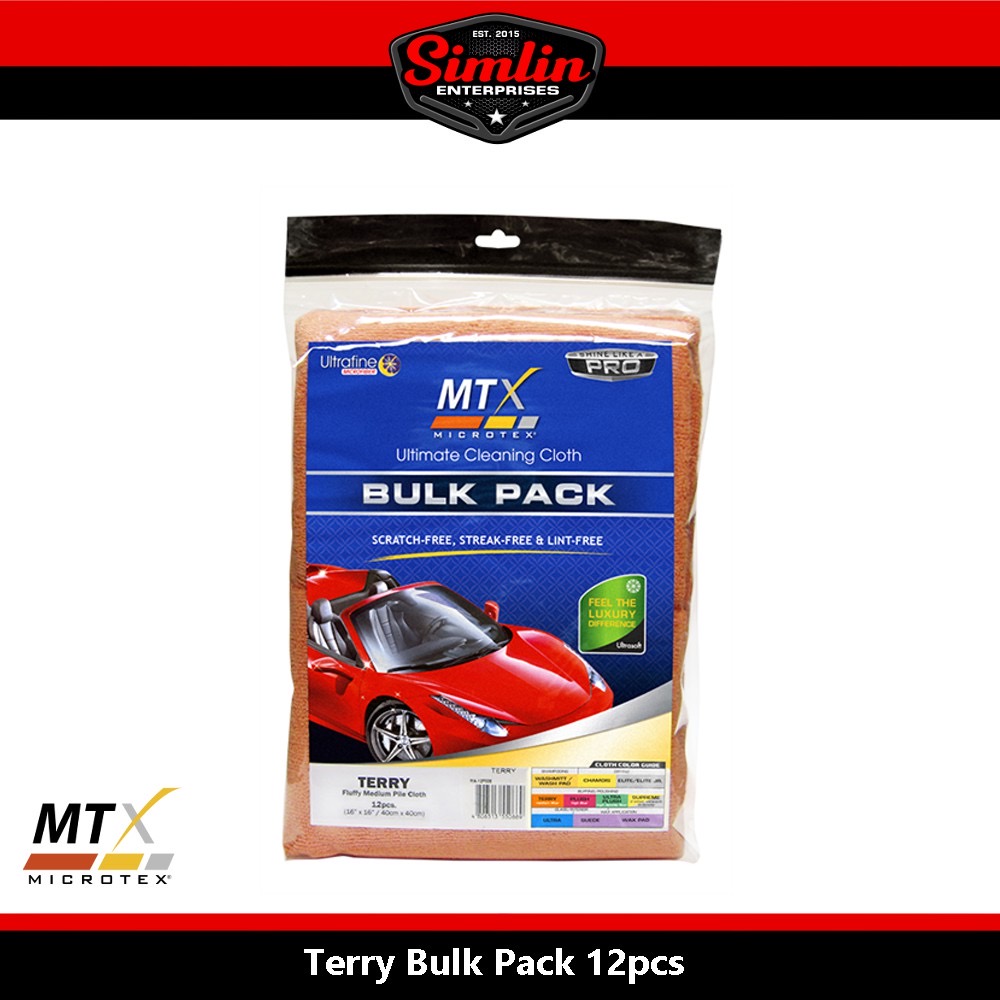 Microtex MTX TERRY Car Care Microfiber Cleaning Cloth | Lazada PH