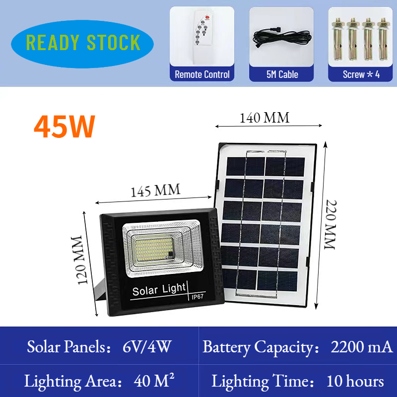 Solar Light LED 100watts 300watts 500watts LED solar light with panel Solar Lights NEW ...