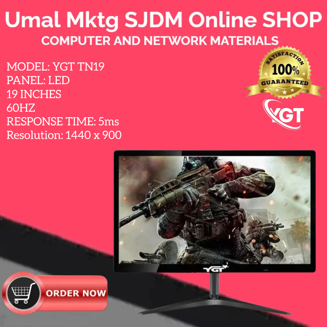 YGT TN19 SLIM GAME DISPLAY WIDE LED MONITOR | Lazada PH