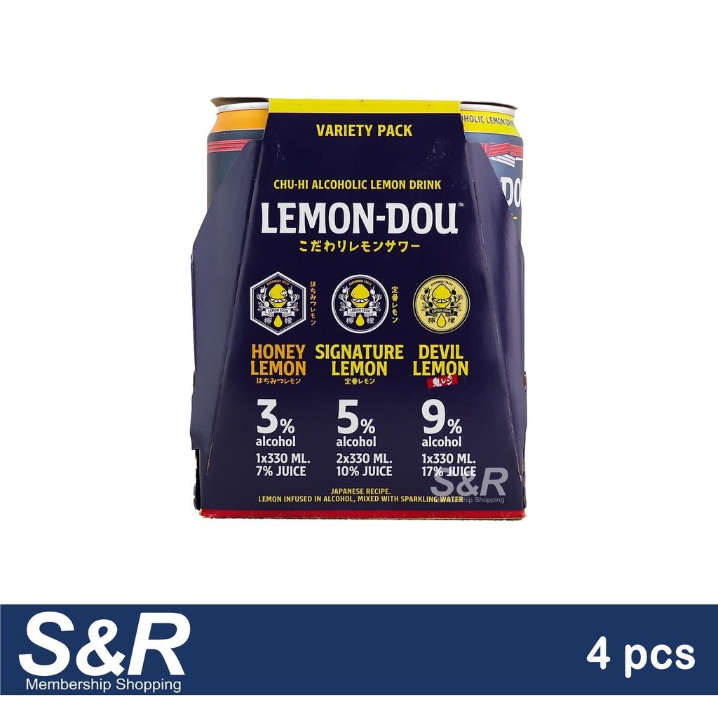 Lemon-Dou Chu-hi Alcoholic Lemon Drink Variety Pack (330mL x 4pcs ...