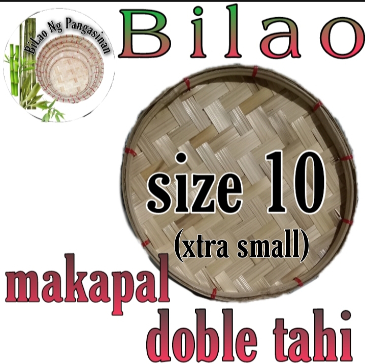 Bilao size 10" makapal (Xtra small)doble tahi(min.order 7-10pcs ...