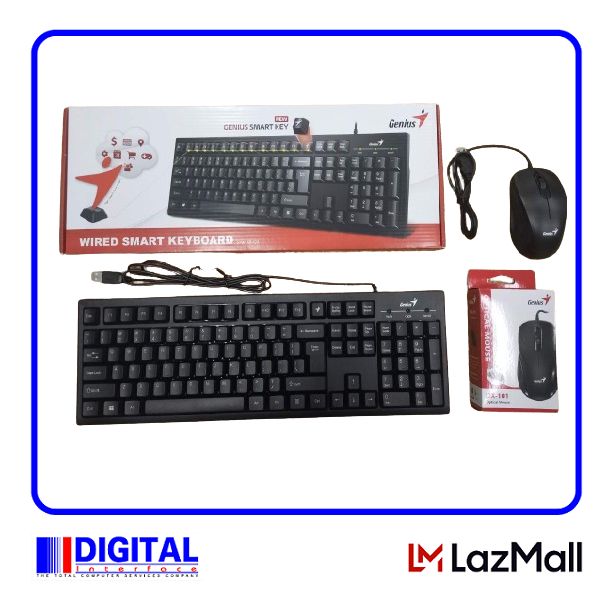 Genius KB-100 Smart USB Keyboard & DX-101 USB Mouse Set | Lazada PH
