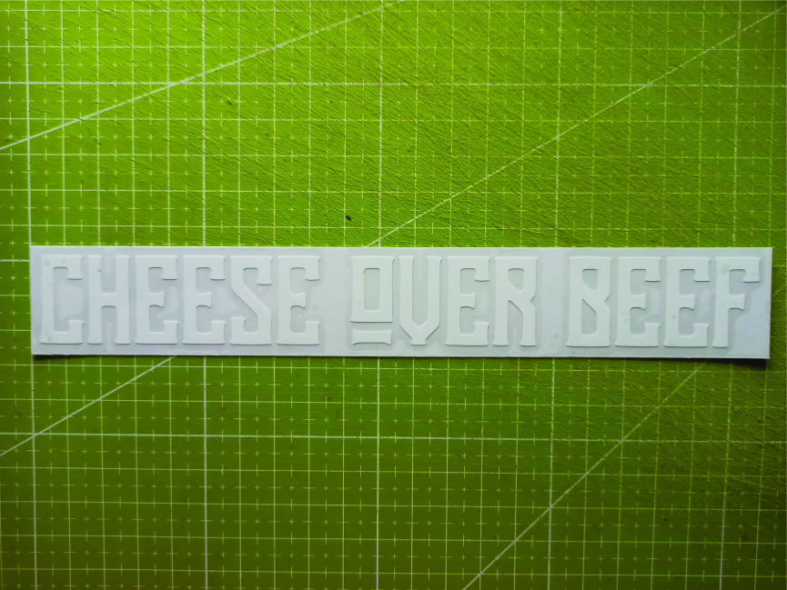 Cheese over beef decal 8inches | Lazada PH