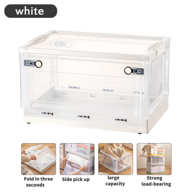 NEARER Folding Storage Box/ Large Collapsible Transparent Box ...