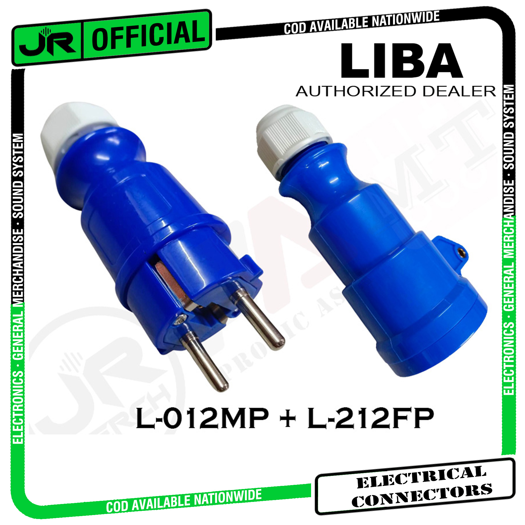 LIBA Bundle: 16A Shuko / Schuko HD Male Plug & IP44 Female Plug Socket ...