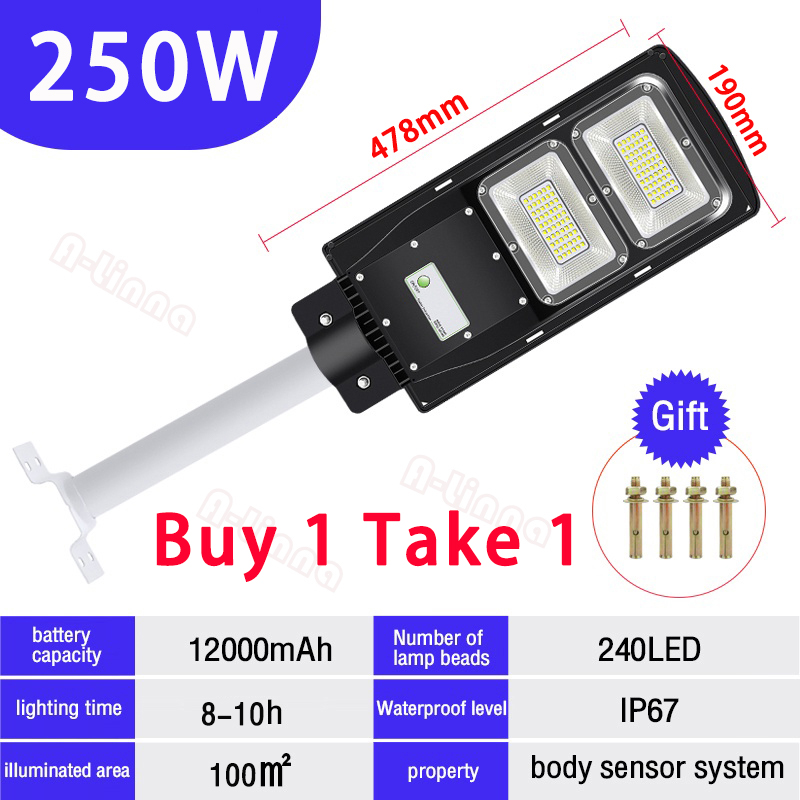 READY STOCK 】450W 350W 250W 150W LED solar integrated street light ...