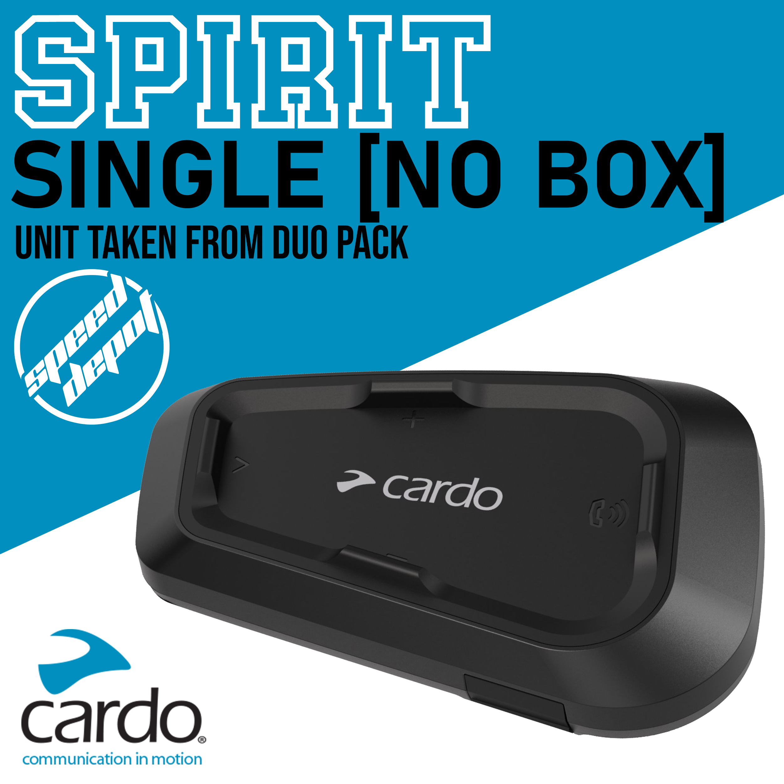 Cardo Spirit [Single / Duo] 2-Way Bluetooth 5.2 Intercom | Original ...