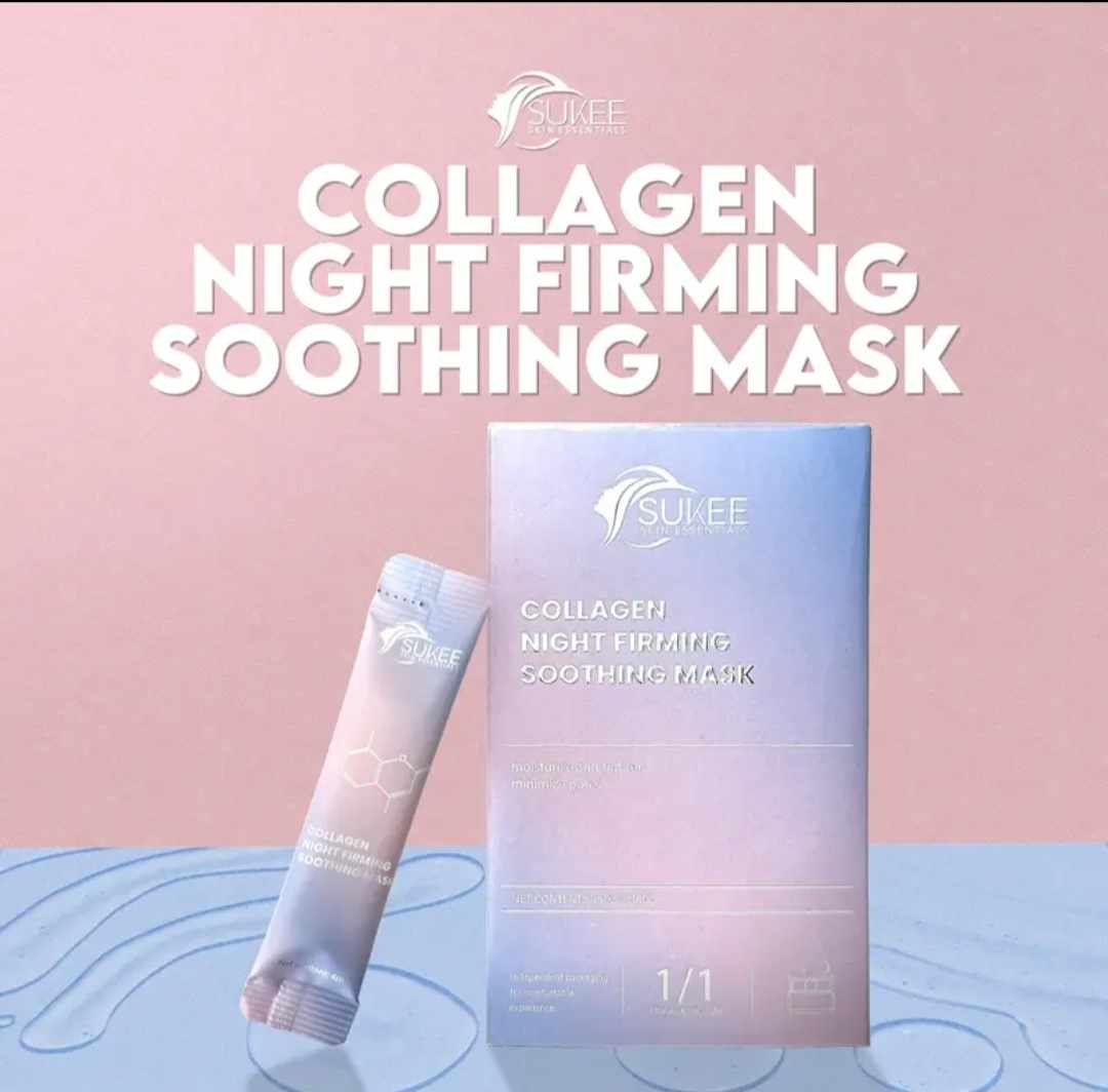 1 BOX / 20 PIECES SACHET SUKEE SKIN ESSENTIALS COLLAGEN NIGHT FIRMING ...