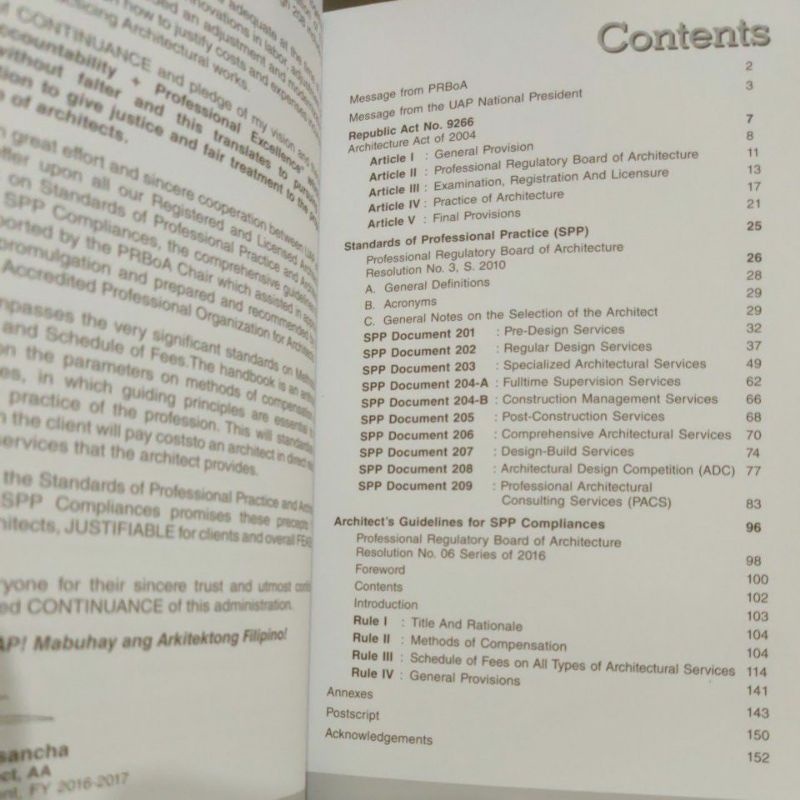 Handbook on STANDARDS OF PROFESSIONAL PRACTICE Architect's Guidelines ...