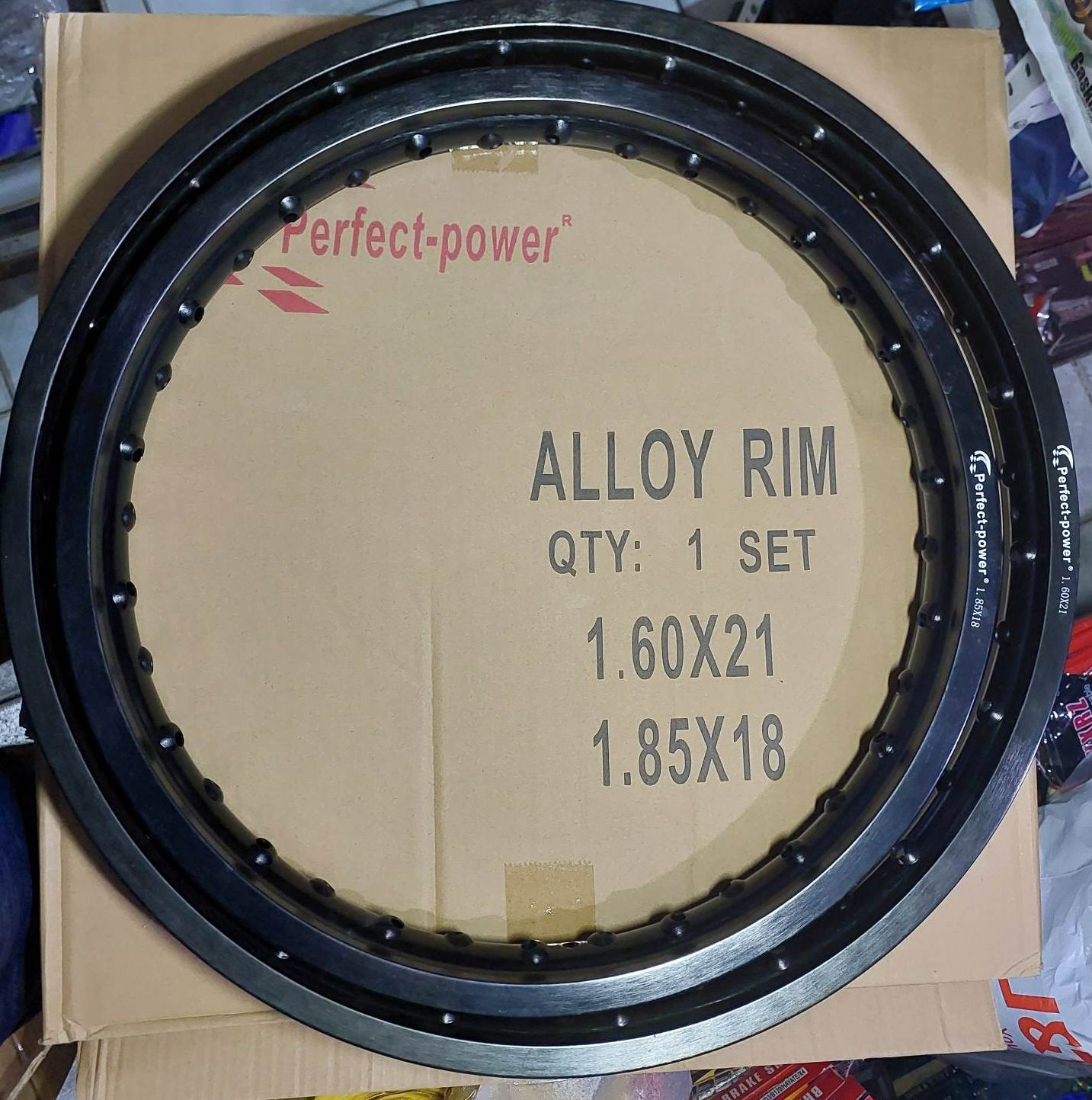 black alloy rim 18 21 and 17 19 rim pair perfect power brand | Lazada PH