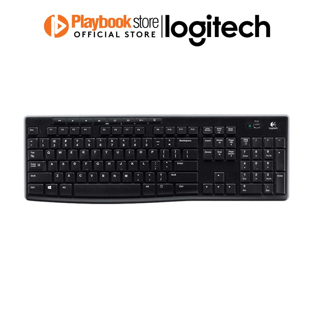 Logitech K270 Full-size Wireless Keyboard with Long-Range Wireless ...