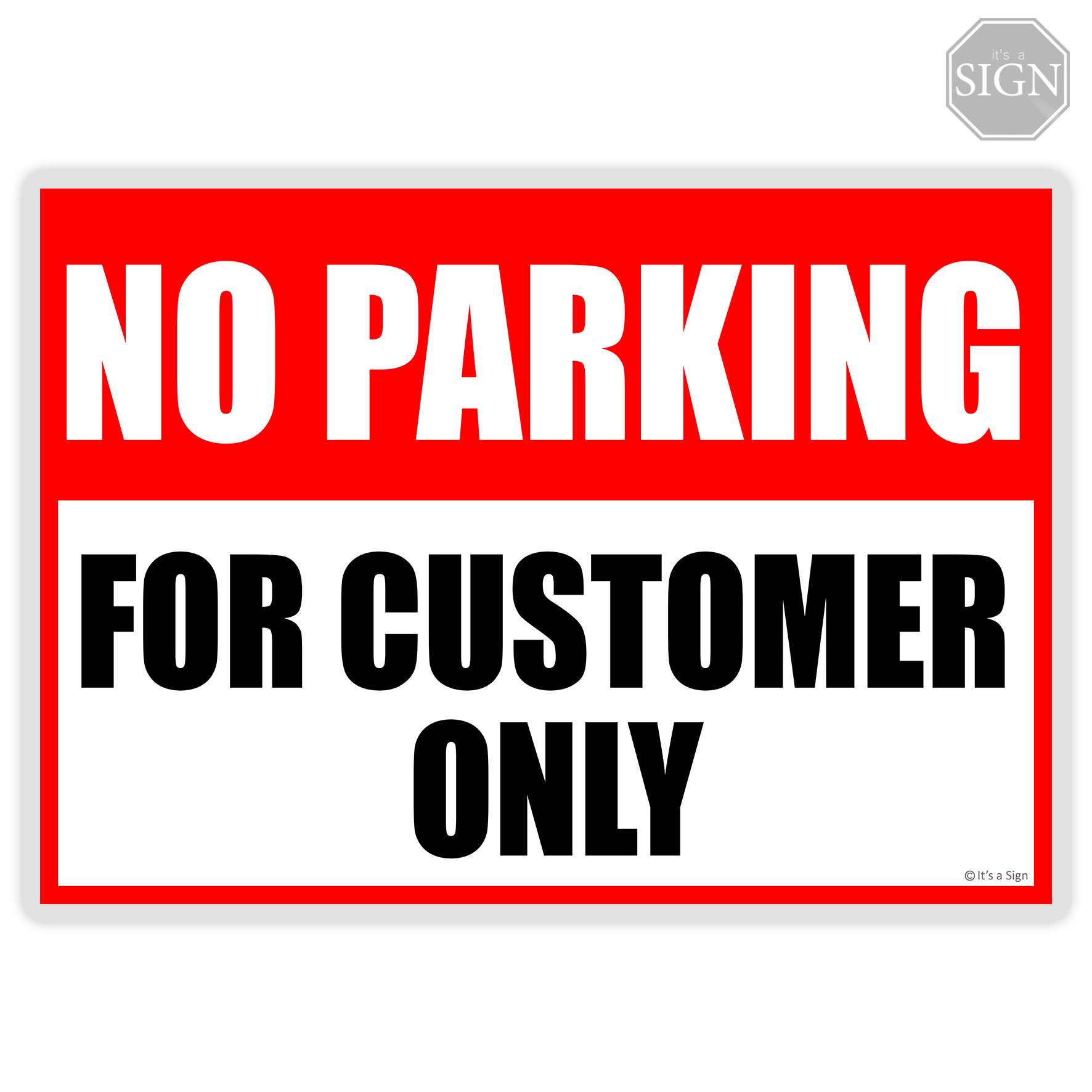 No Parking Customer Parking Only - Laminated Signage - A4/A3 Size ...