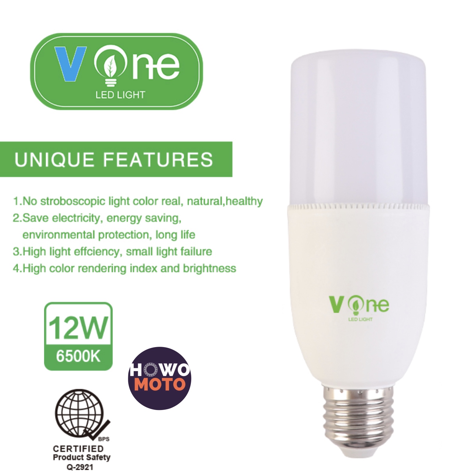 VONE LED Energy Saving Long Life Stick Light Bulb Light Lamp (12 watts ...