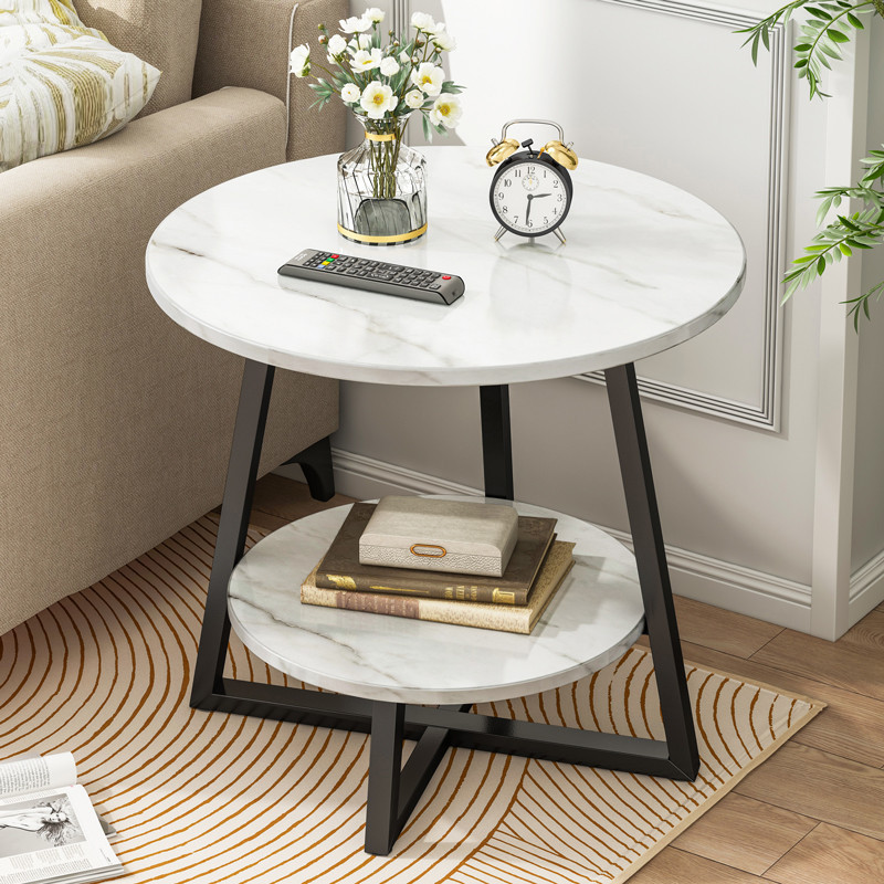 Coffee Table Wood Tea Table Side Table for Living Room Round Side Table ...