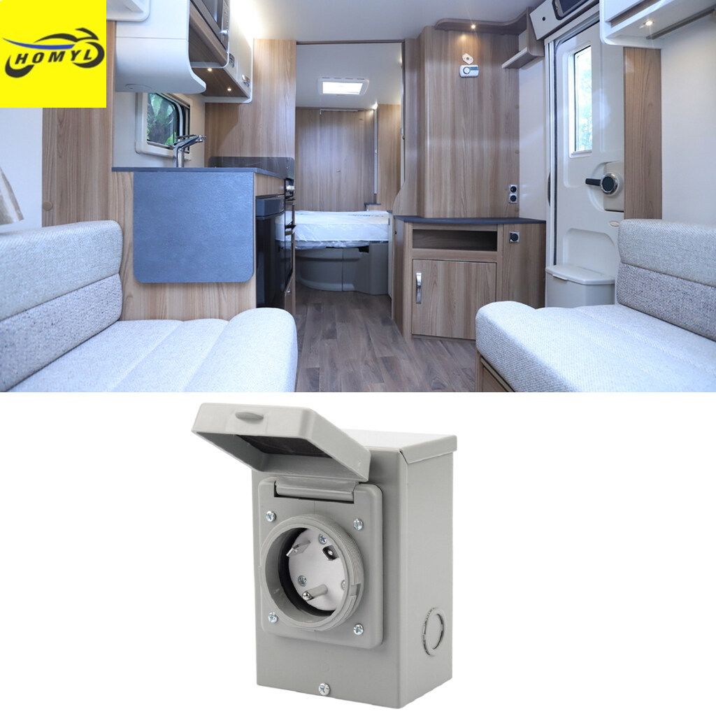Homyl RV Power Outlet Panel Box Electrical Receptacle Panel 30Amp NEMA ...