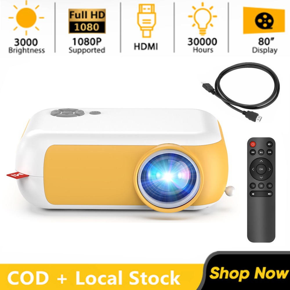 Mini portable led projector home mobile phone same screen projector ...