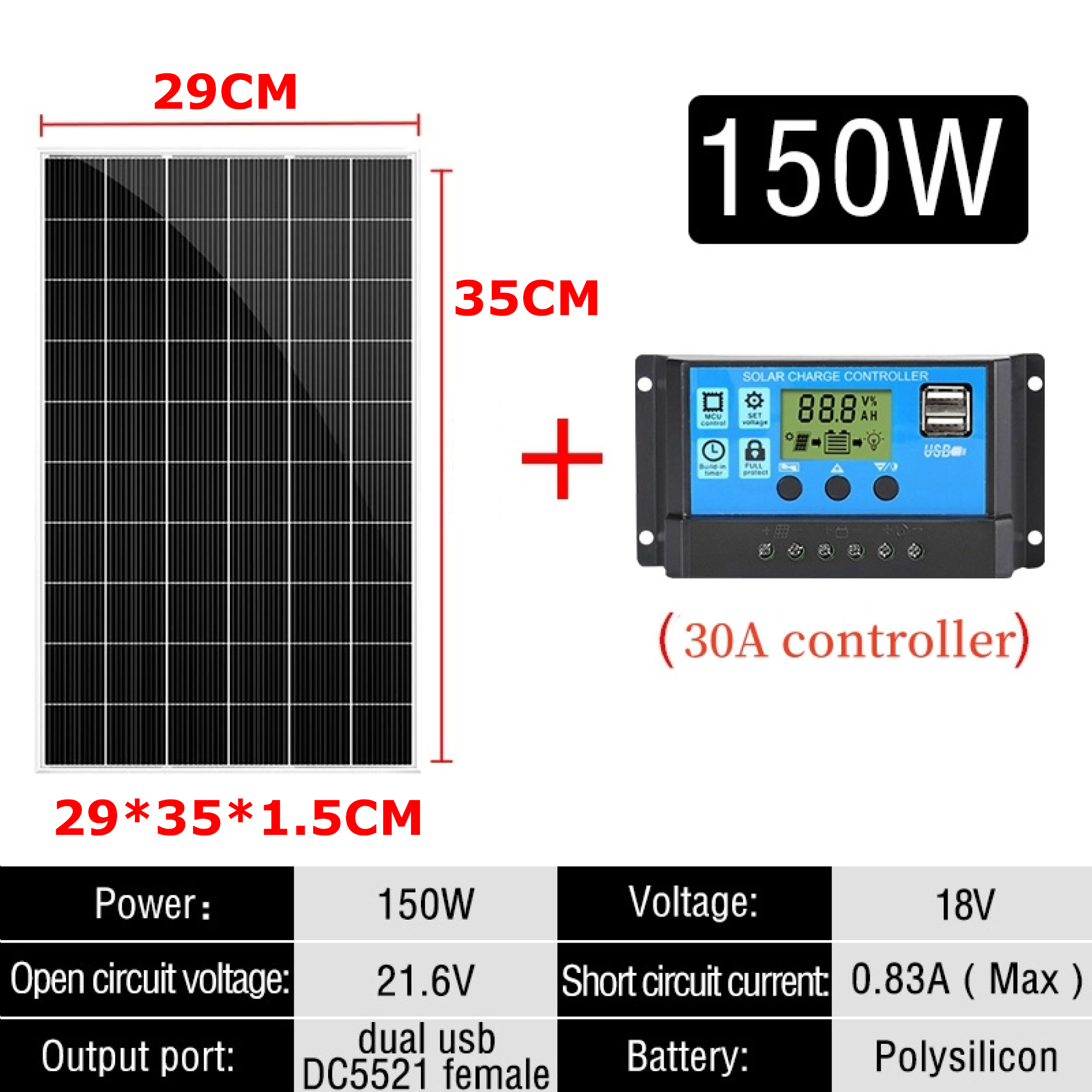 WONDER Solar panel 500W 150W 300W solar panel set board monocrystalline ...