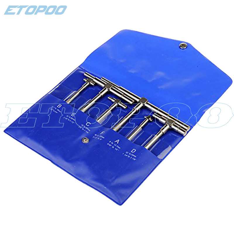 6Pcs/Set 8-150mm Telescopic Gauge Set Micrometer Measurement Bore ...