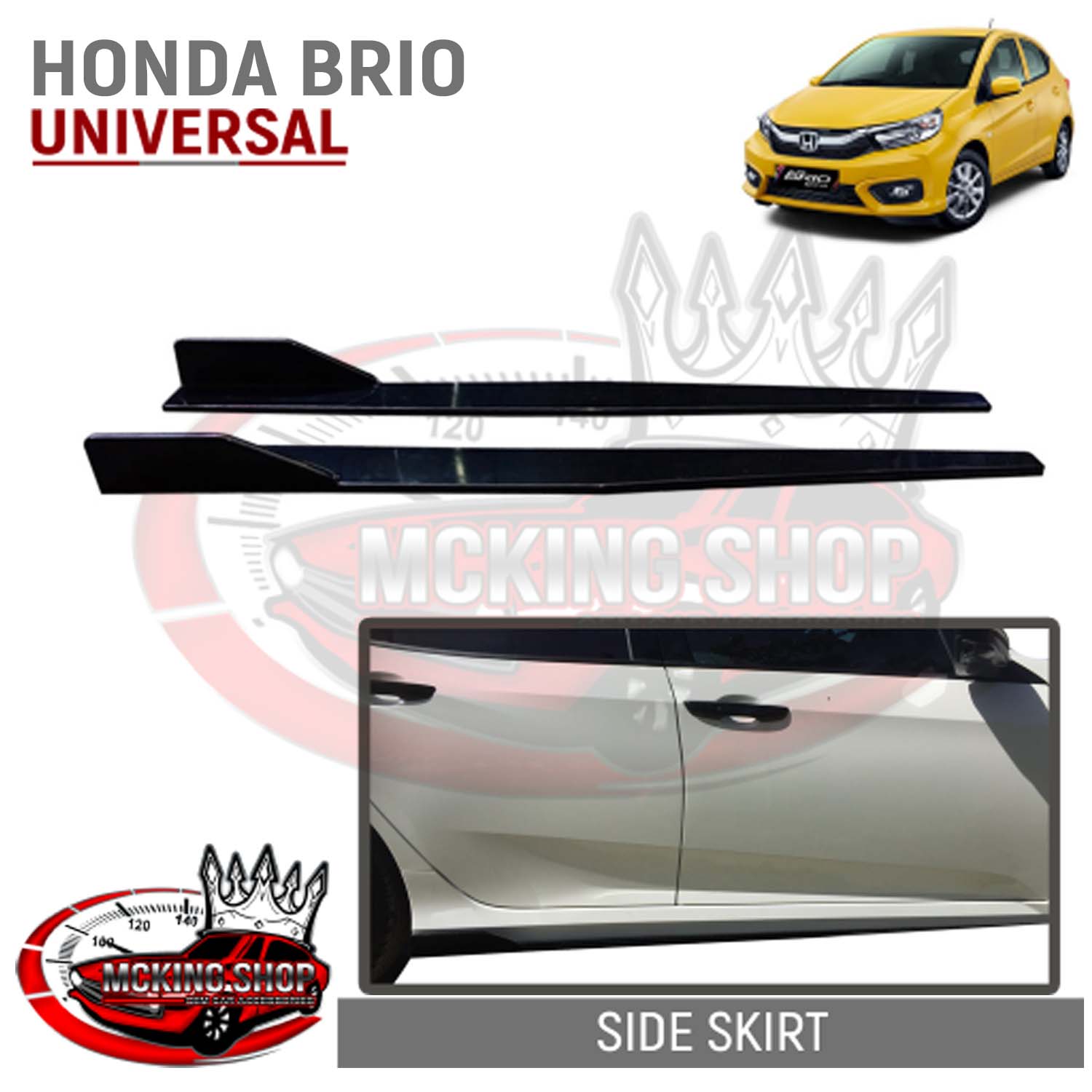 Honda Brio Universal Side Skirt Extension Spilitter Diffuser (Black ...
