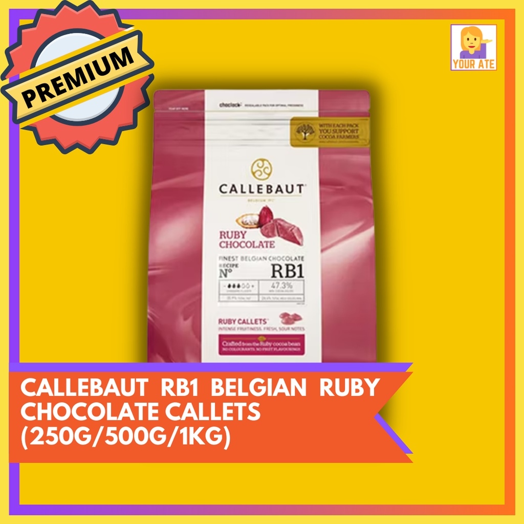 Callebaut Ruby Belgian Chocolate Callets RB1 (250g/ 500g/ 1kg) | Lazada PH
