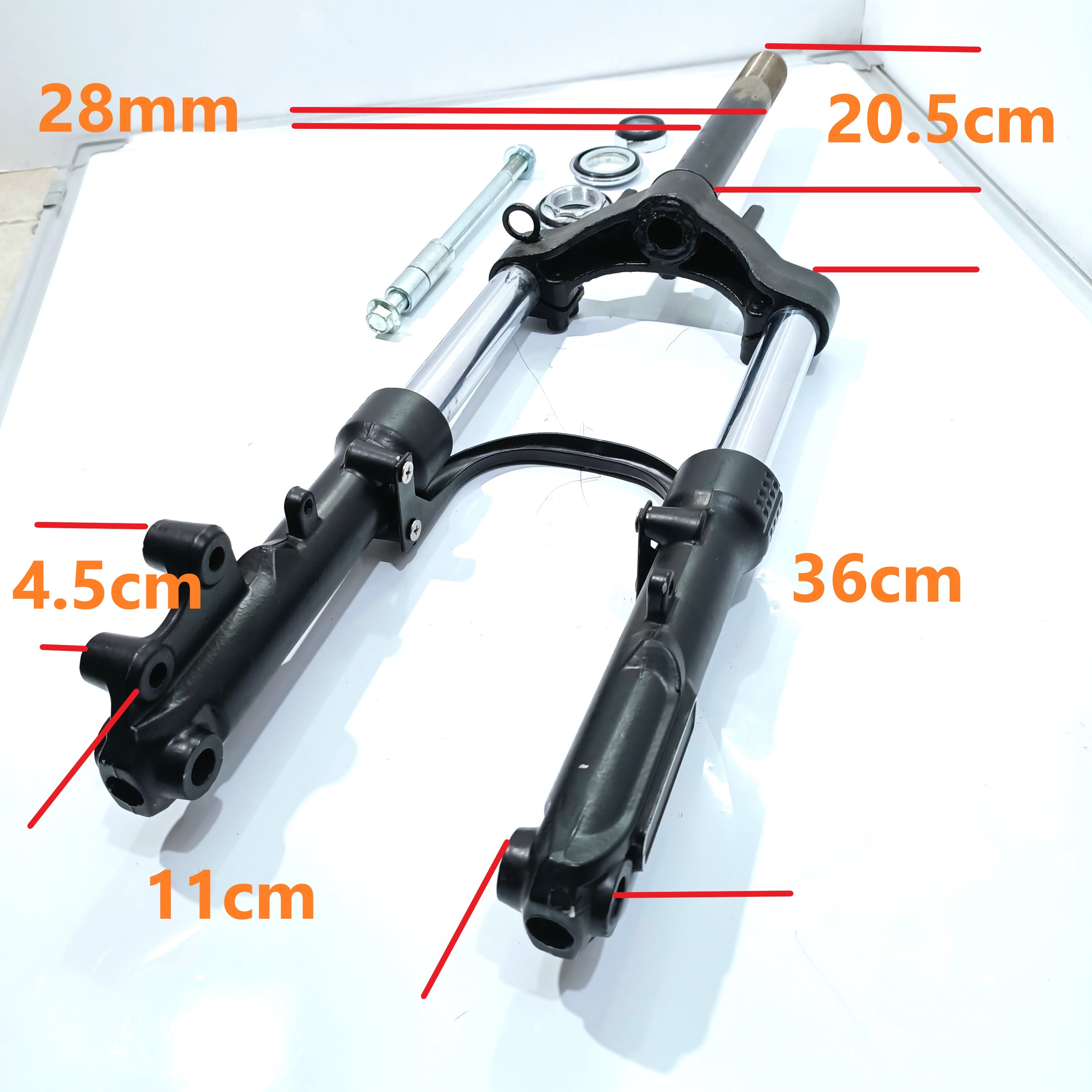 ebike front fork, disc brake type, telescopic with complete set ...