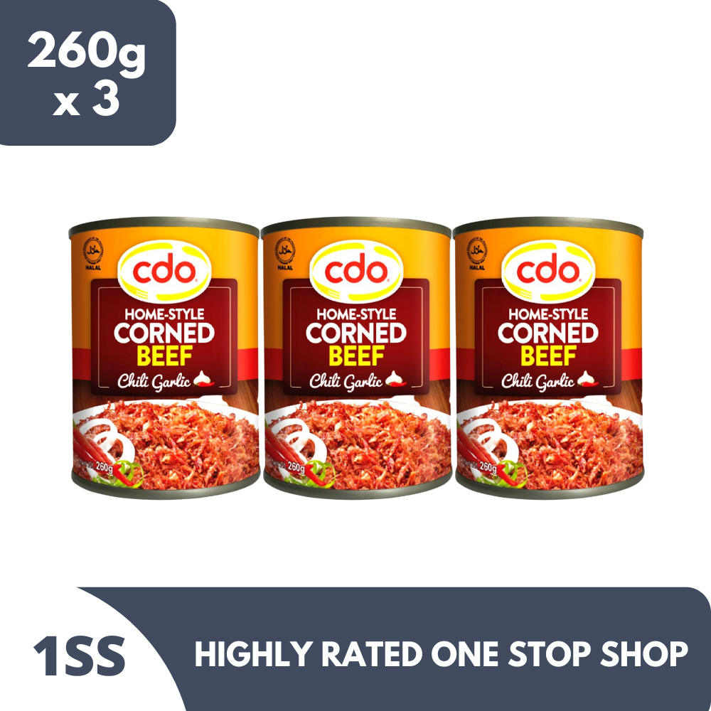 CDO Homestyle Cornedbeef, Chili Garlic 260g x 3 | Lazada PH
