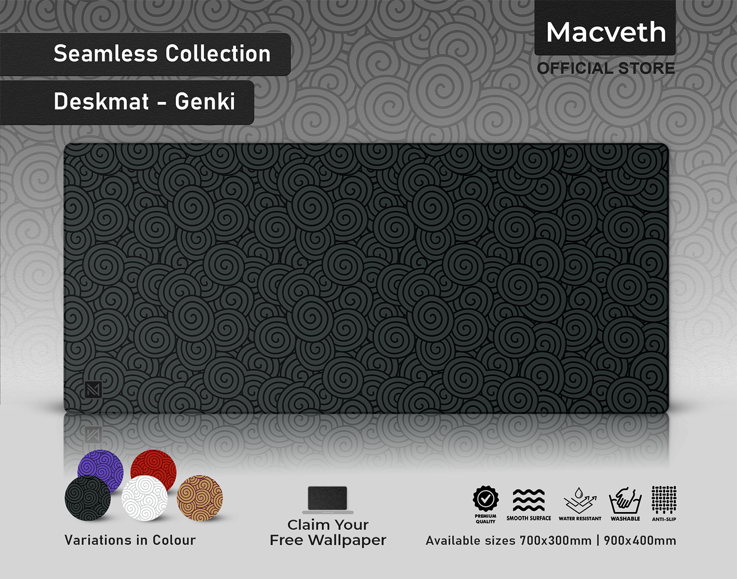 Macveth Artisan Deskmat | GENKKI | 4MM | Extended Mousepad | Smooth ...