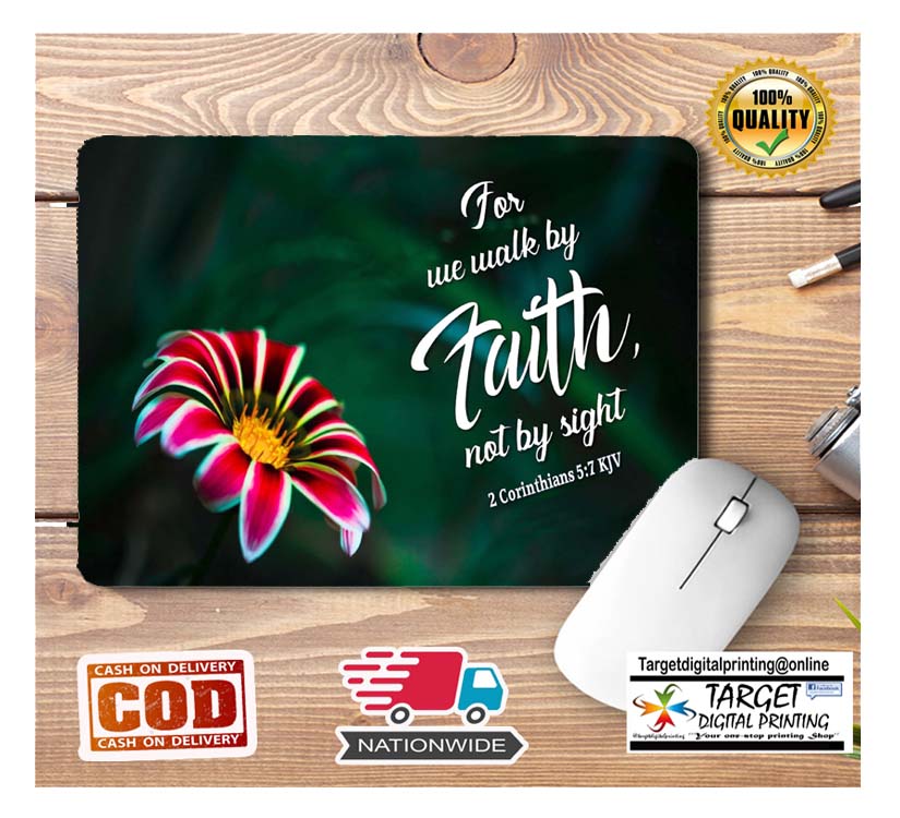 Bible Verse Inpirational Mouse Pad 5mm Thick Mouse Pad FAITH HOPE LOVE ...