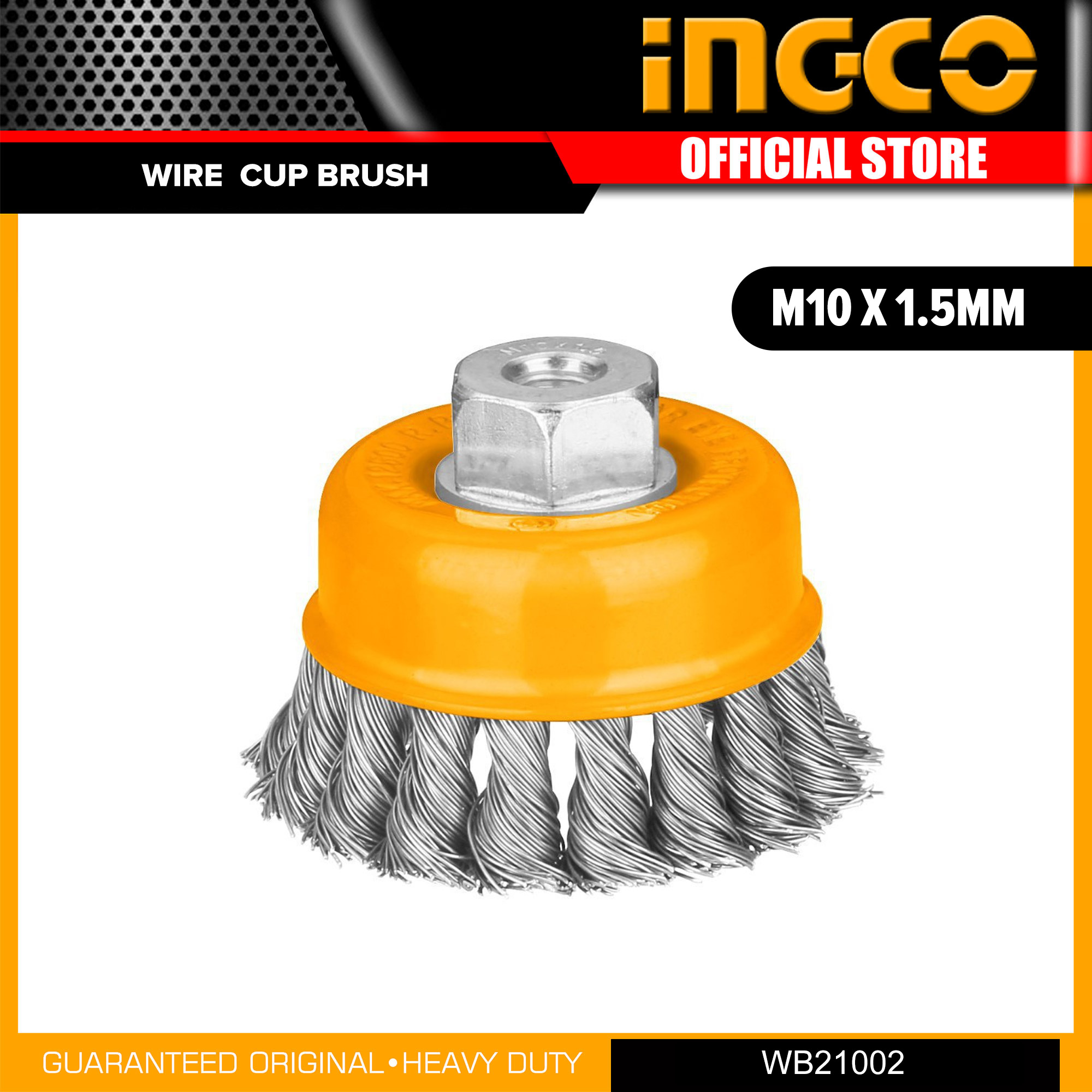 Ingco WB21002 Twisted Knot Metal Wire Cup Brush 4 M10 X 1 5mm IHT