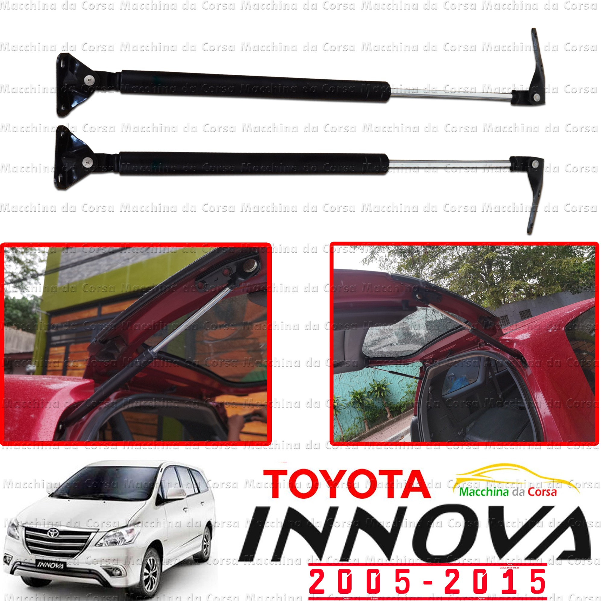 Toyota Innova 2005-2015 Back Door Stay Damper (Black) | Lazada PH