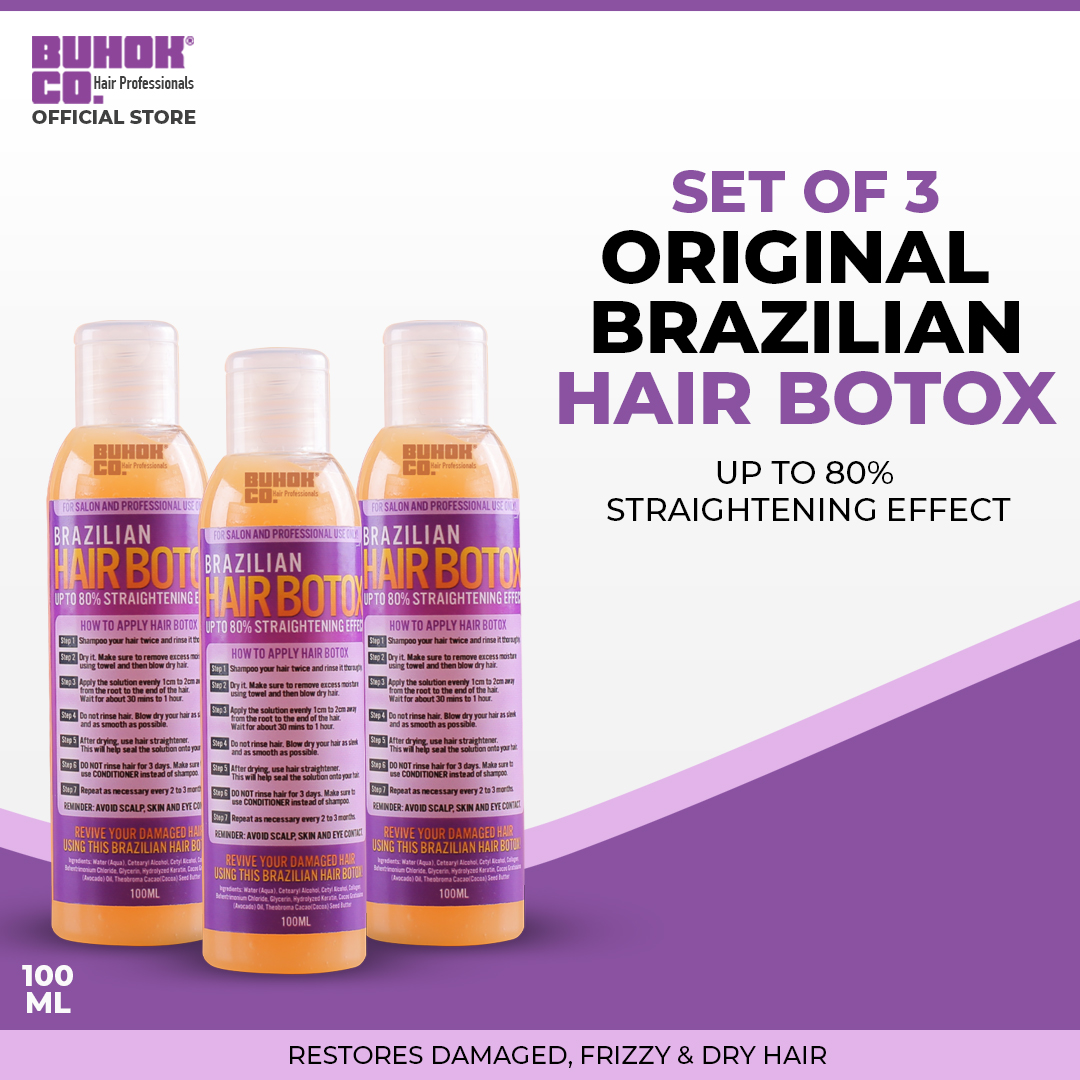 Buhok Co. Set of 3 Original Brazilian Hair Botox with up to 80% ...