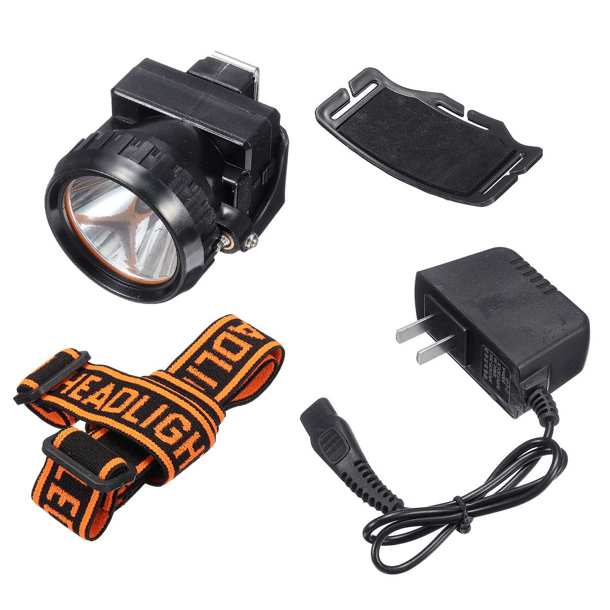 Miners Cordless Power LED Rechargeable Helmet Light Safety Head Cap ...