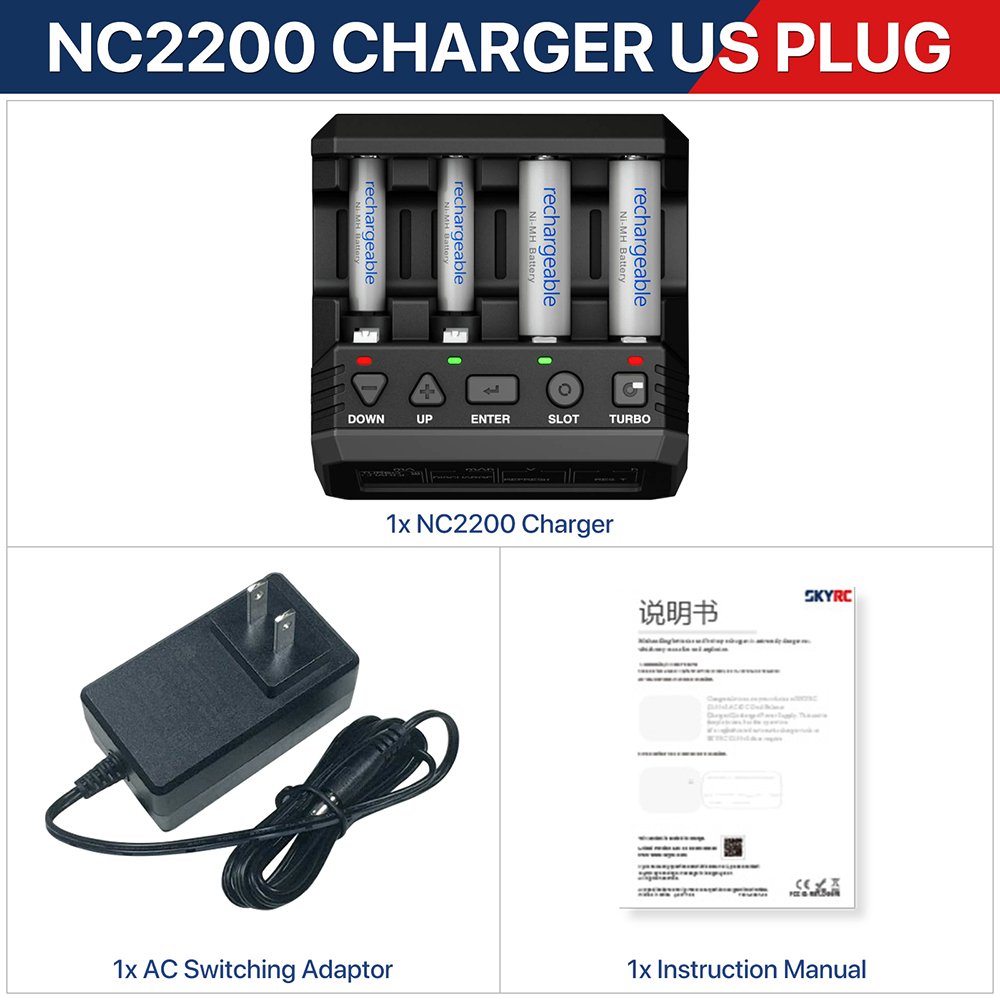 SKYRC MC3000 Battery Charger NC2500 Pro NC2200 for AA AAA Nimh ...