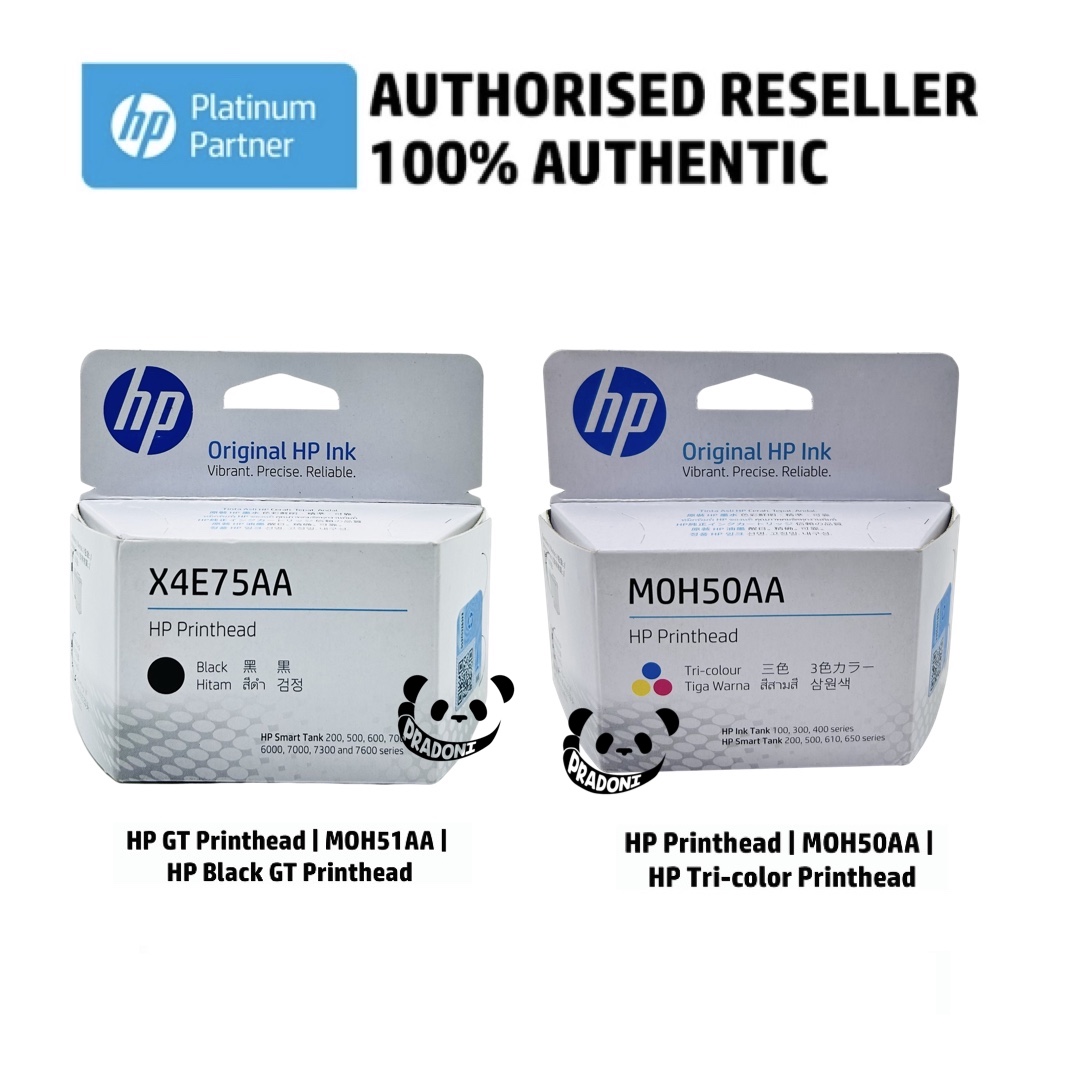 HP Printhead ( X4E75AA Black / M0H50AA Tri - Color ) For HP smart Tank ...