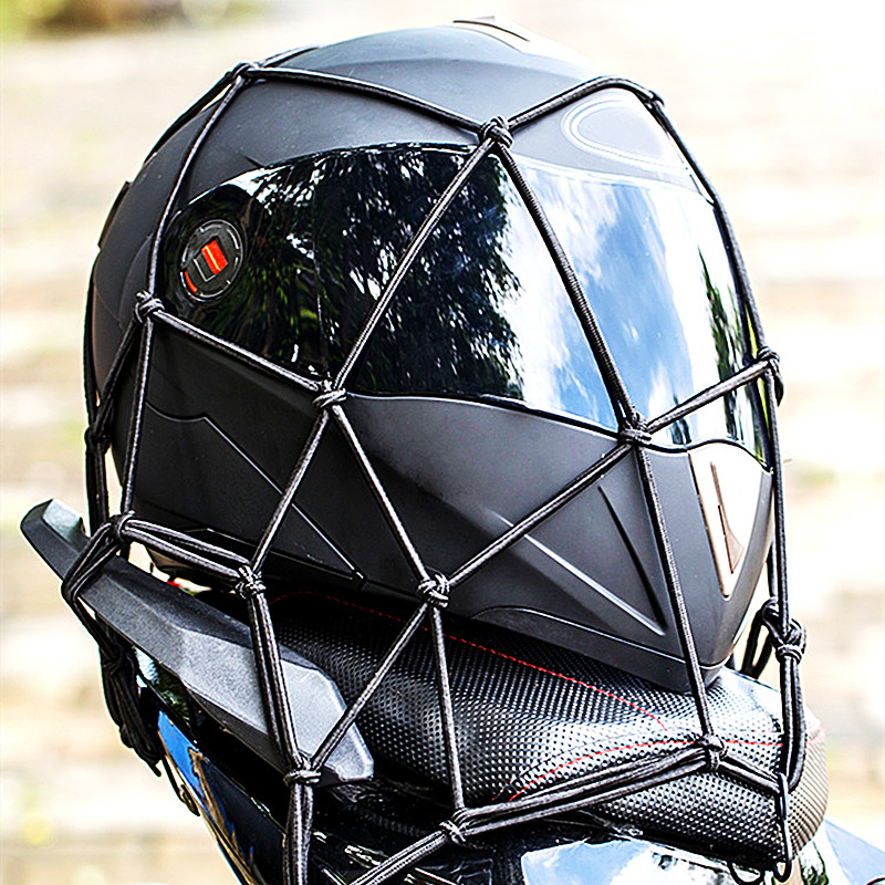 Motorcycle Luggage Helmet Elastic Web Net 6 Hooks Hold Down Cargo ...
