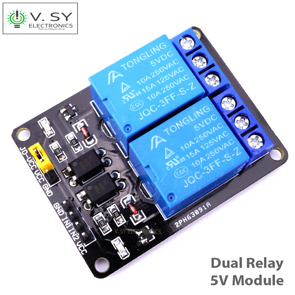 Dual Channel Relay with Optocoupler 2 Channel Relay 2-Way Relay Module ...